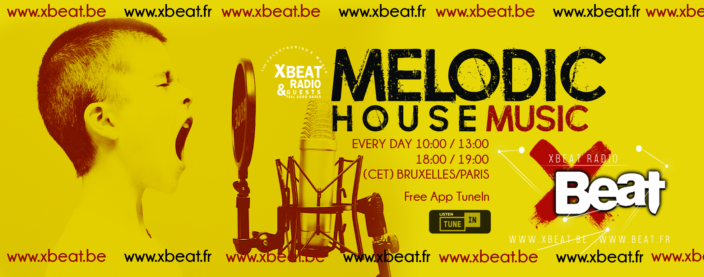 Melodic House Music Every Day 10h-13h & 18h-19h - XBeat